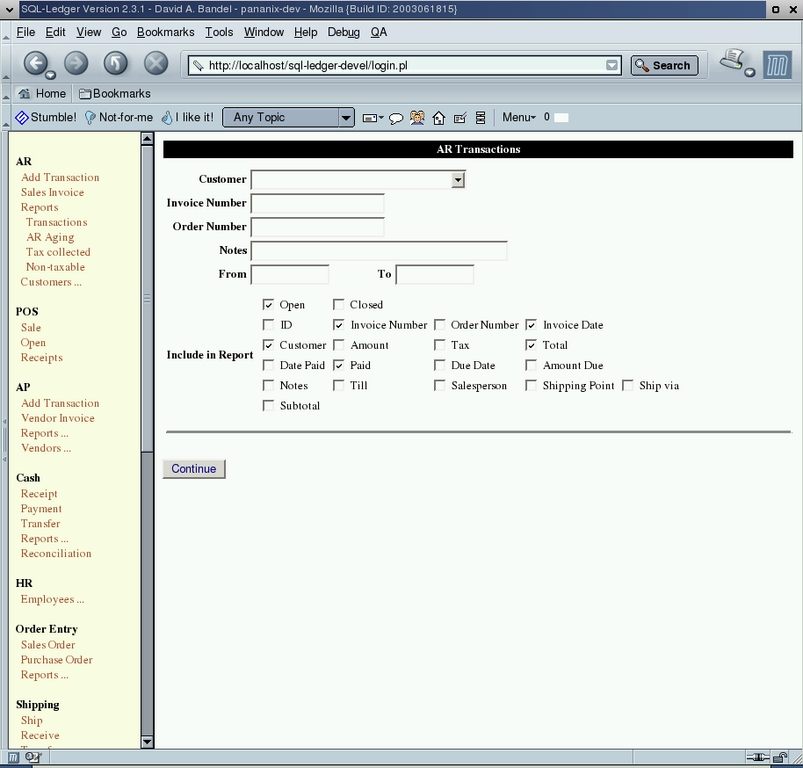 Using SQL-Ledger for Your Business | Linux Journal