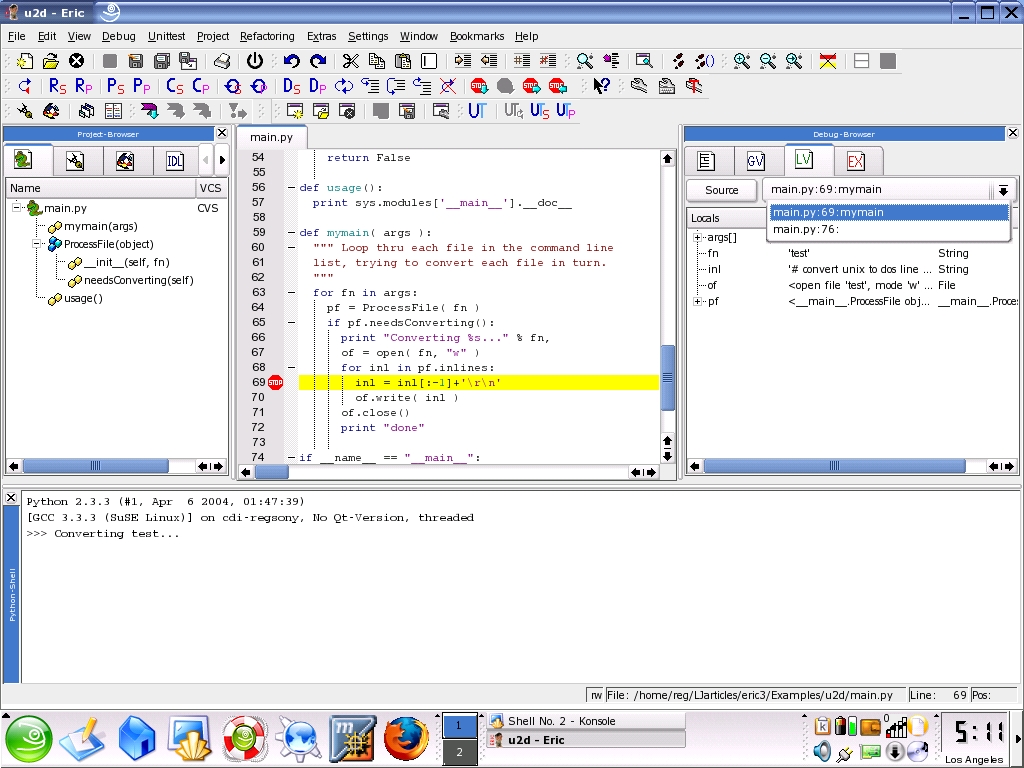 Programming Tools: Eric3 | Linux Journal